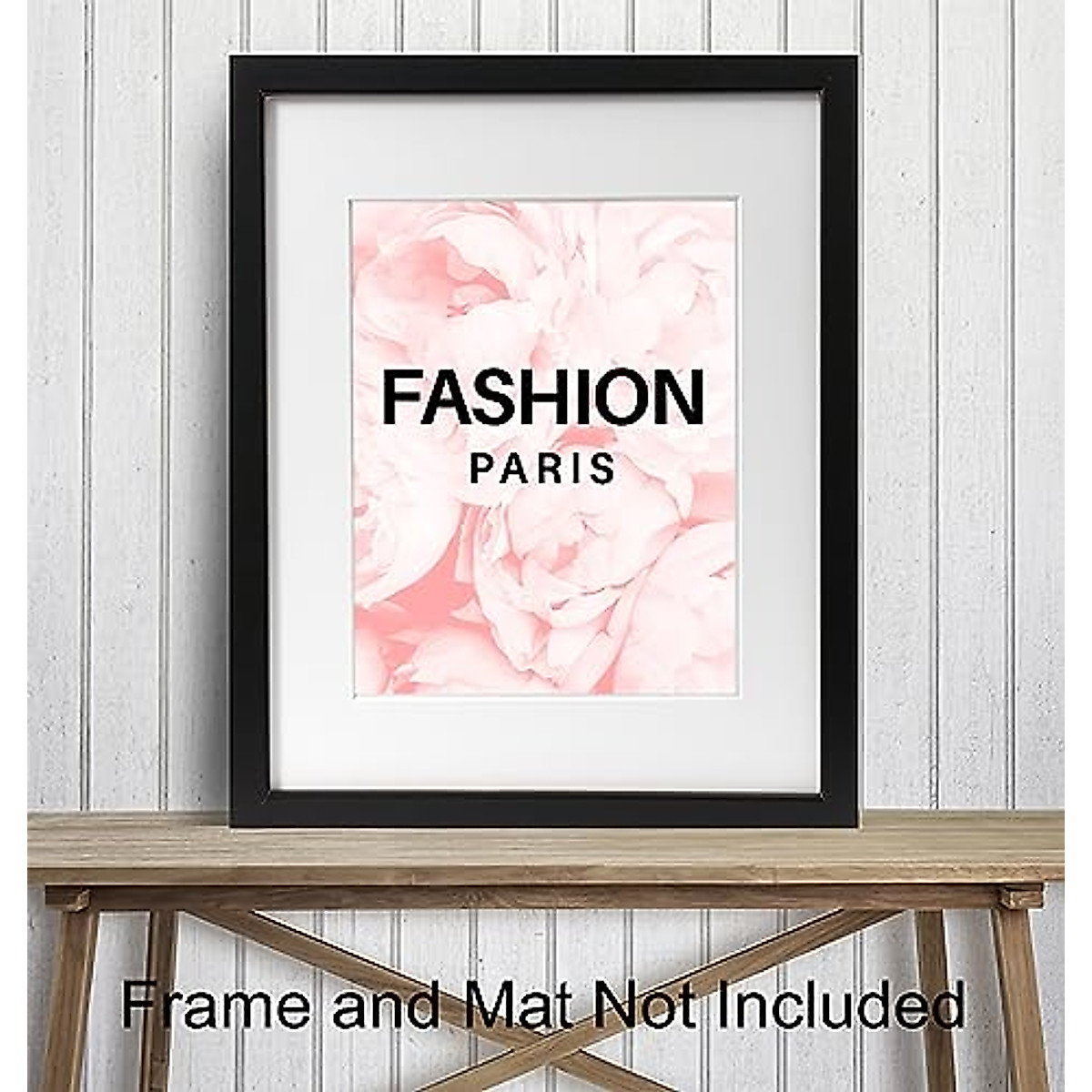Designer Fashion Wall Art & Decor - 8x10 Glam Room Decor - Luxury Living room Home Decor - Designer Wall Art Poster Picture - Pink Bedroom Wall Art - Couture Glamour Wall Art - Luxury Gift for Woman