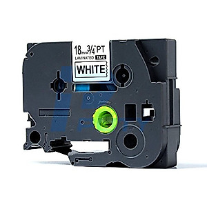 IDIK 1PK Black on White Extra Strength Laminated Label Tape Compatible for Brother P-Touch TZe-S241 TZ S241 Tze S241(18mm x 8m)