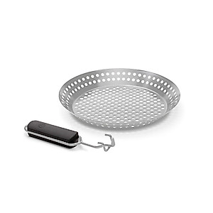 Outset Grill Skillet With Removable Handle, Stainless Steel