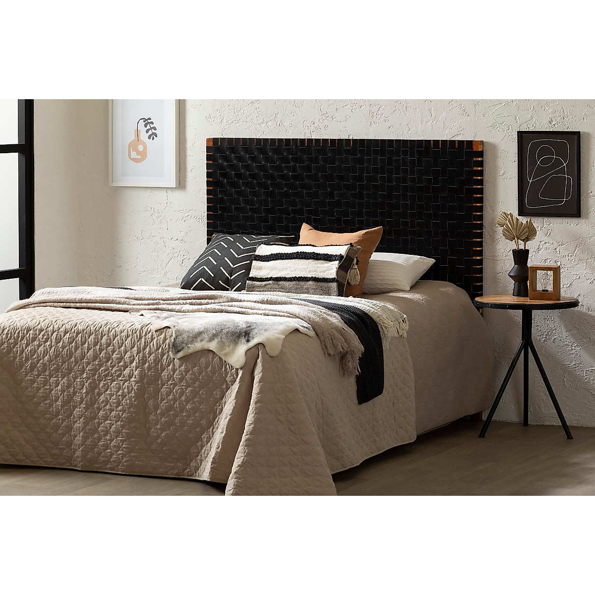 South Shore Balka Headboard, Queen, Matte Black