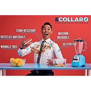 &COLLAR Slim Fit Long Sleeve Performance Men's Dress Shirt White XL