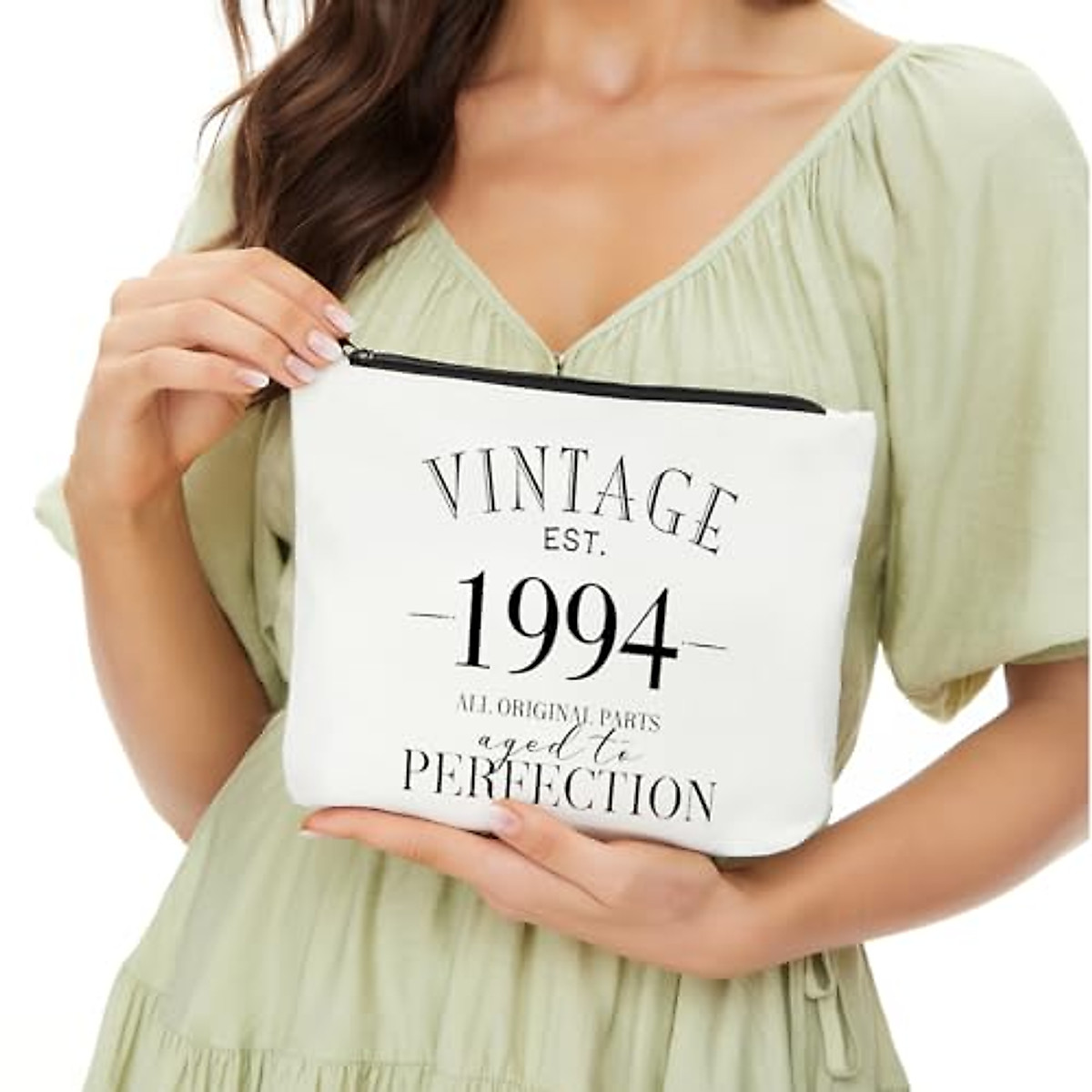 JIUWEIHU 30th birthday gifts for women, BFF, Mom- Limited 1994 Edition Makeup Bag, 1994 30th Birthday Decorations Present for Women 30 Year Old Birthday Gift Ideas for Sisters, Friends, Coworker