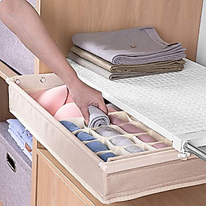DOITOOL Expandable Closet Tension Shelf Storage Rack Adjustable Metal Storage Rack Cabinet Organizer DIY Divider Separator for Cabinet Wardrobe Cupboard Kitchen Bathroom, 13-20.86 inches