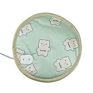 Littledropet Rabbit Guinea Pig Heating Pad for Pet,Winter Warm Squirrel Hedgehog Chinchilla Bed Mat,Small Animal Heated Bed with Chew Resistant Cord (Dia 12inch, Blue)