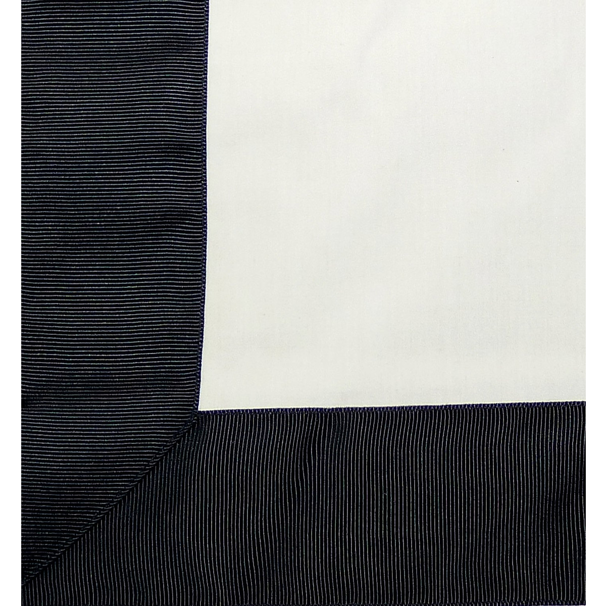 Green Mountain Vista Thermal Blackout Cordless Roman Shade with Ribbon Border (38" Wide x 63 Long, Beige with Black Ribbon Border)