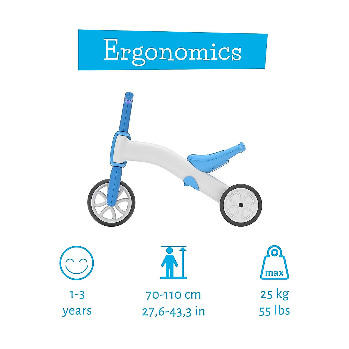 Chillafish Bunzi Gradual Balance Bike and Tricycle,6 inches, 2-in-1 Ride on Toy for 1-3 Years Old, Silent Non-Marking Wheels, Lime