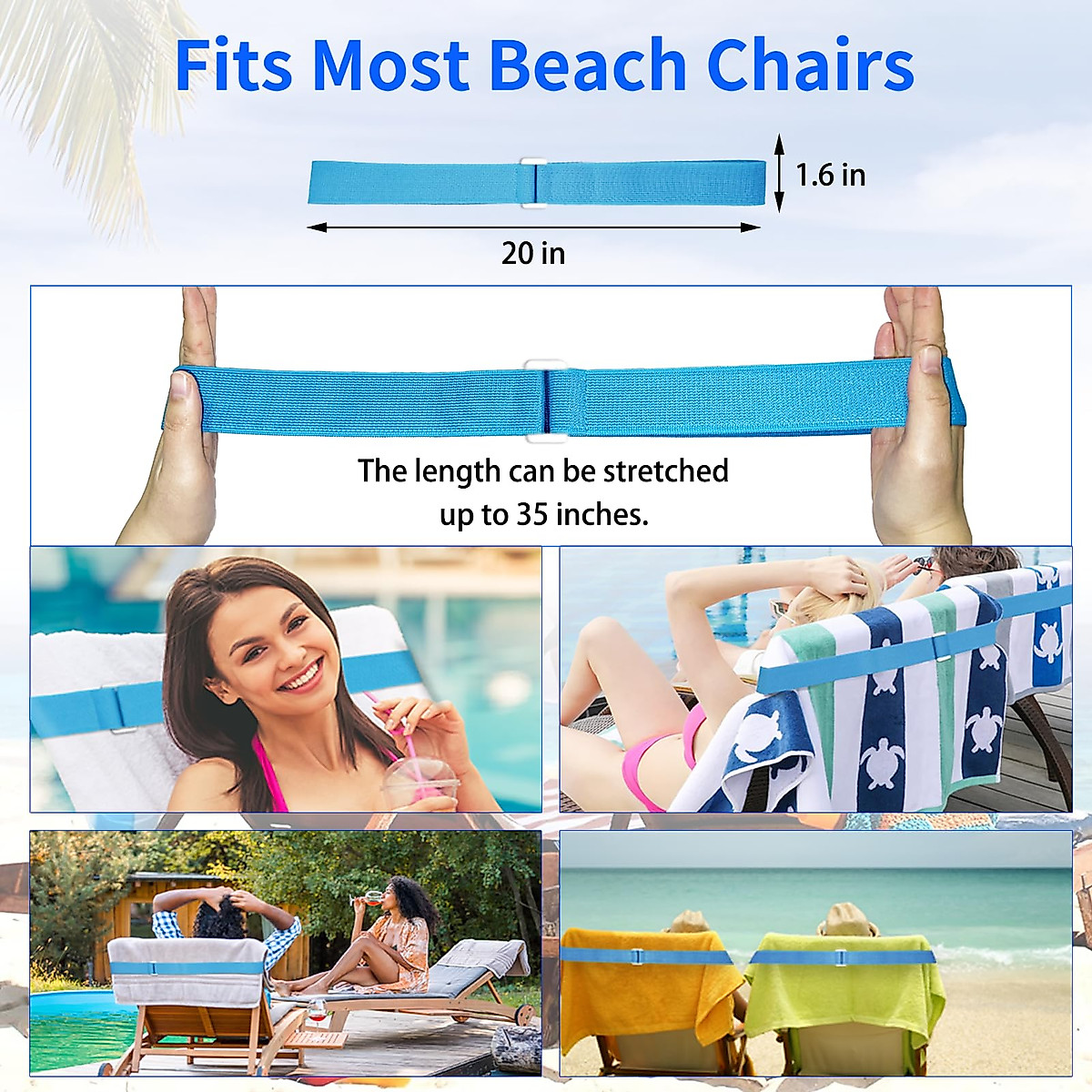 Towel Belt is an Ideal Choice for Beach Towel Clips, Perfect for Beaches, Pools and Cruise Chairs. Essential for Beach vacationers, Families a Must-Have for Cruise Essentials and Beach Accessories (3)