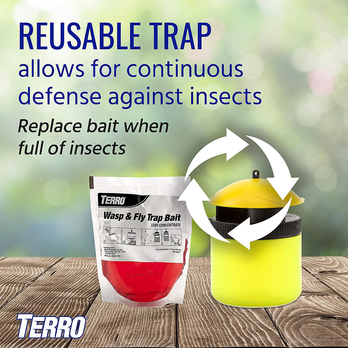 Terro T512 Reusable Wasp & Fly Trap, 1 Pack