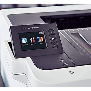 Brother HL-L3270CDW Compact Wireless Digital Color Laser Printer with NFC - 2.7" Color Touchscreen, Auto Duplex Printing, 25 ppm, 250 Sheet, Wulic Printer Cable