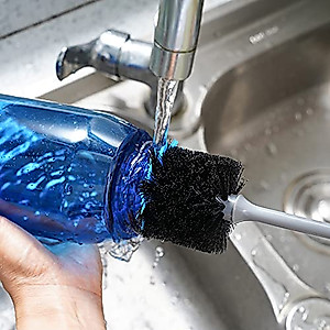 Bottle Brush Cleaner, Long Handle Water Bottle Scrubbing Brush, Built for Cleaning Baby Bottles, Sippy Cups, Water Bottle, Tumblers, Travel Coffee Mugs, Food Jars, Wine Decanters, Glasswares, 2 Pack