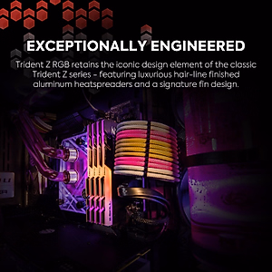 G.SKILL Trident Z RGB Series (Intel XMP) DDR4 RAM 16GB (2x8GB) 3600MT/s CL18-22-22-42 1.35V Desktop Computer Memory UDIMM (F4-3600C18D-16GTZRX)