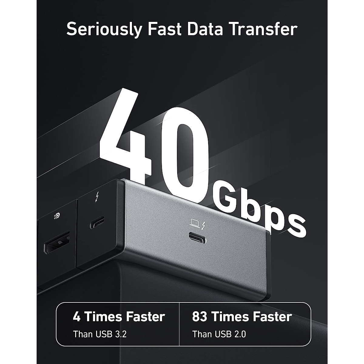 Anker 543 USB C to USB C Cable (140W, 6ft), USB 2.0 Bio-Nylon Charging Cable & Anker 778 Thunderbolt Docking Station (12-in-1, Thunderbolt 4), 40 Gbps with Max 100W Charging