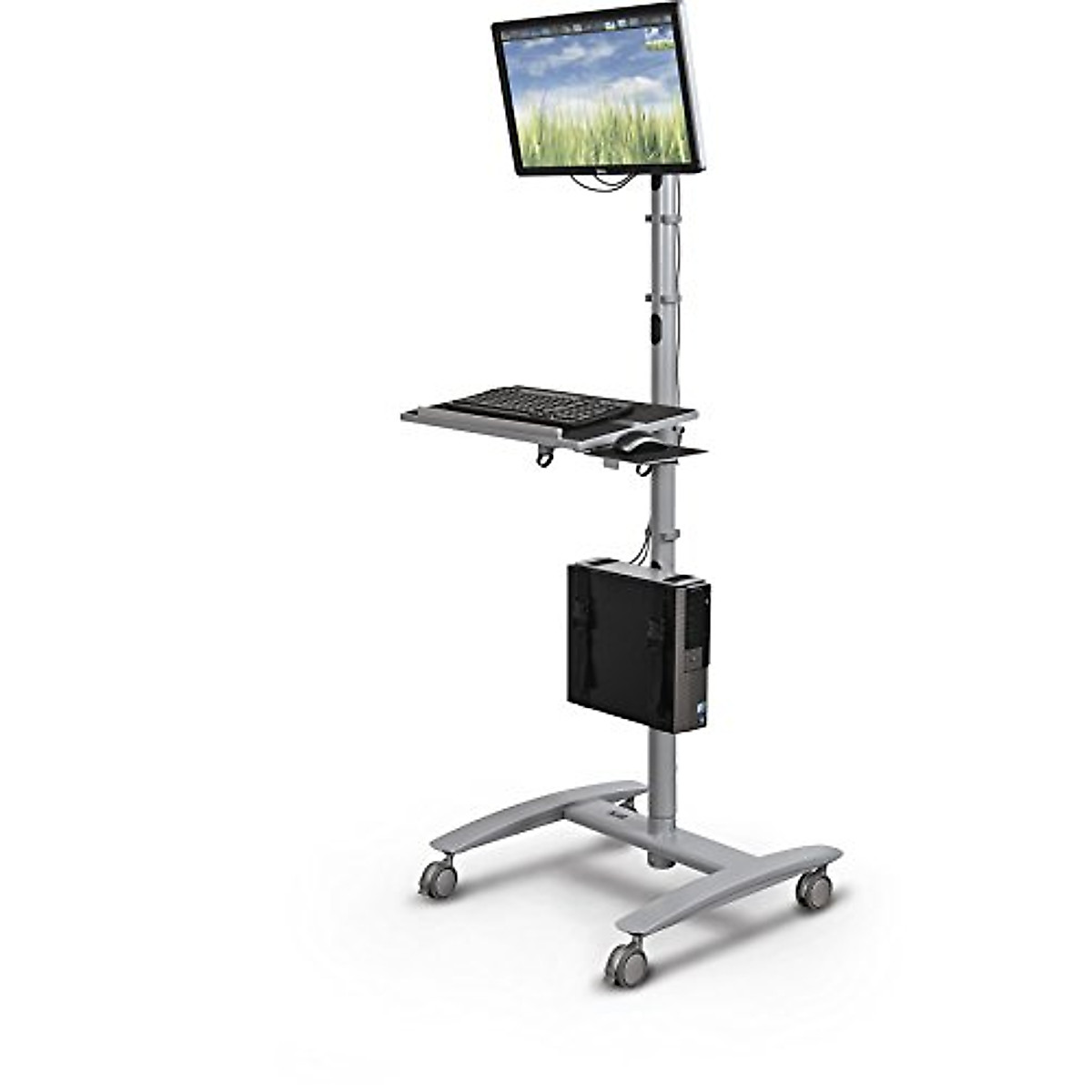 Balt 27614 Beta Sit Stand Mobile Workstation Cart, 67" H x 32" W x 33" D