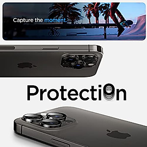 Spigen Camera Lens Screen Protector [GlasTR EZ Fit Optik Pro] Designed for iPhone 14 Pro Max/iPhone 14 Pro [Case Friendly] - Black [2 Pack]