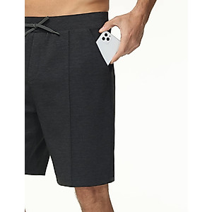 THE GYM PEOPLE Men's Workout Shorts Drawstring Athletic Loose Fit Lounge Sweat Shorts with Pockets Dark Heather Grey