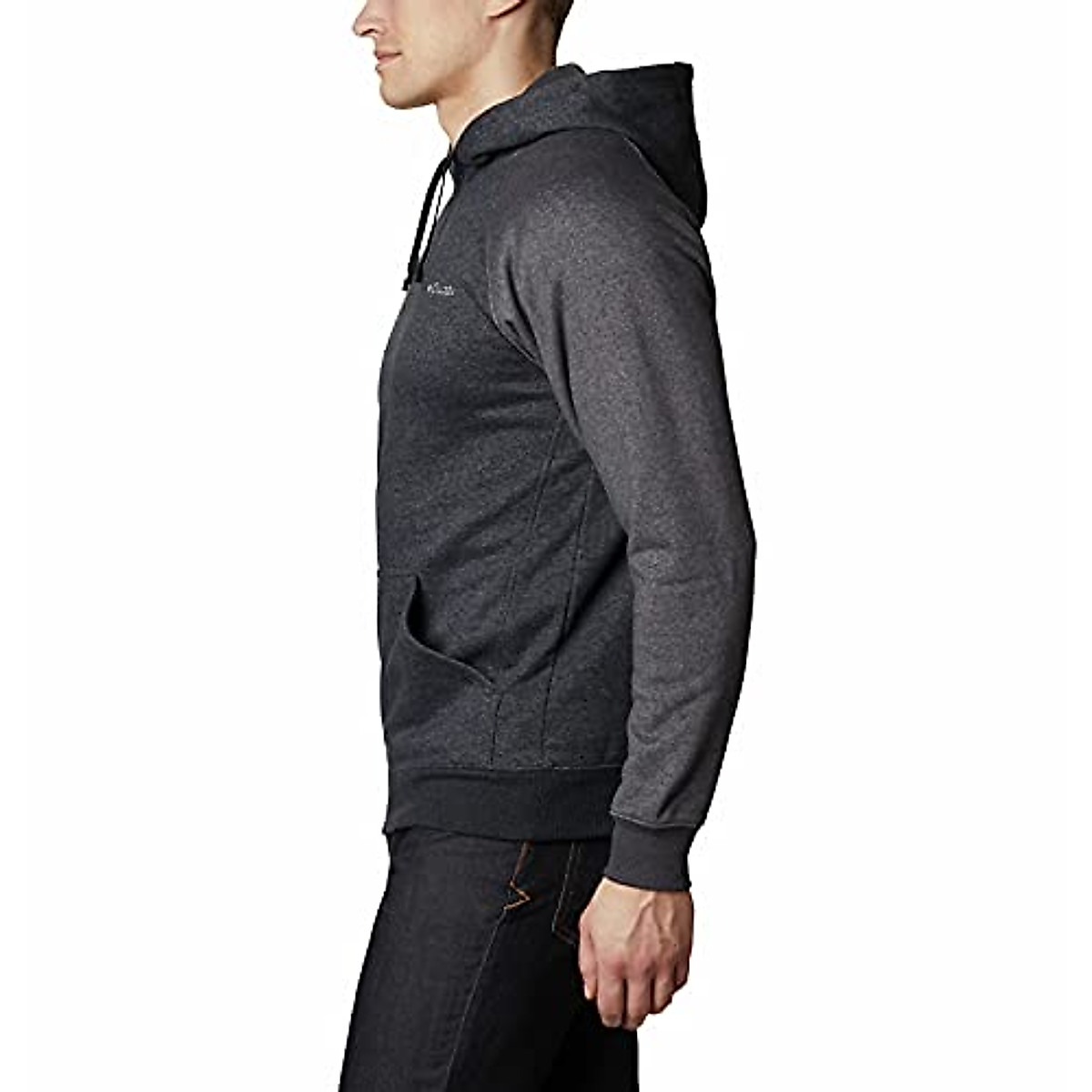 Columbia Men's Hart Mountain II Hoodie, Black Heather/Shark Heather, Small