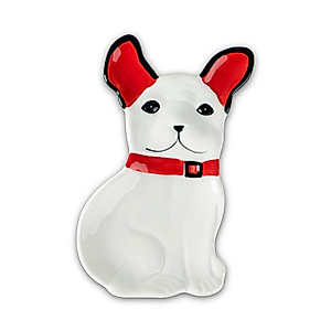 Dog Spoon Rest For Stove Top Spoon Holder For Kitchen Counter Puppy Cooking Spoon Rest White Ceramic Utensil Rest