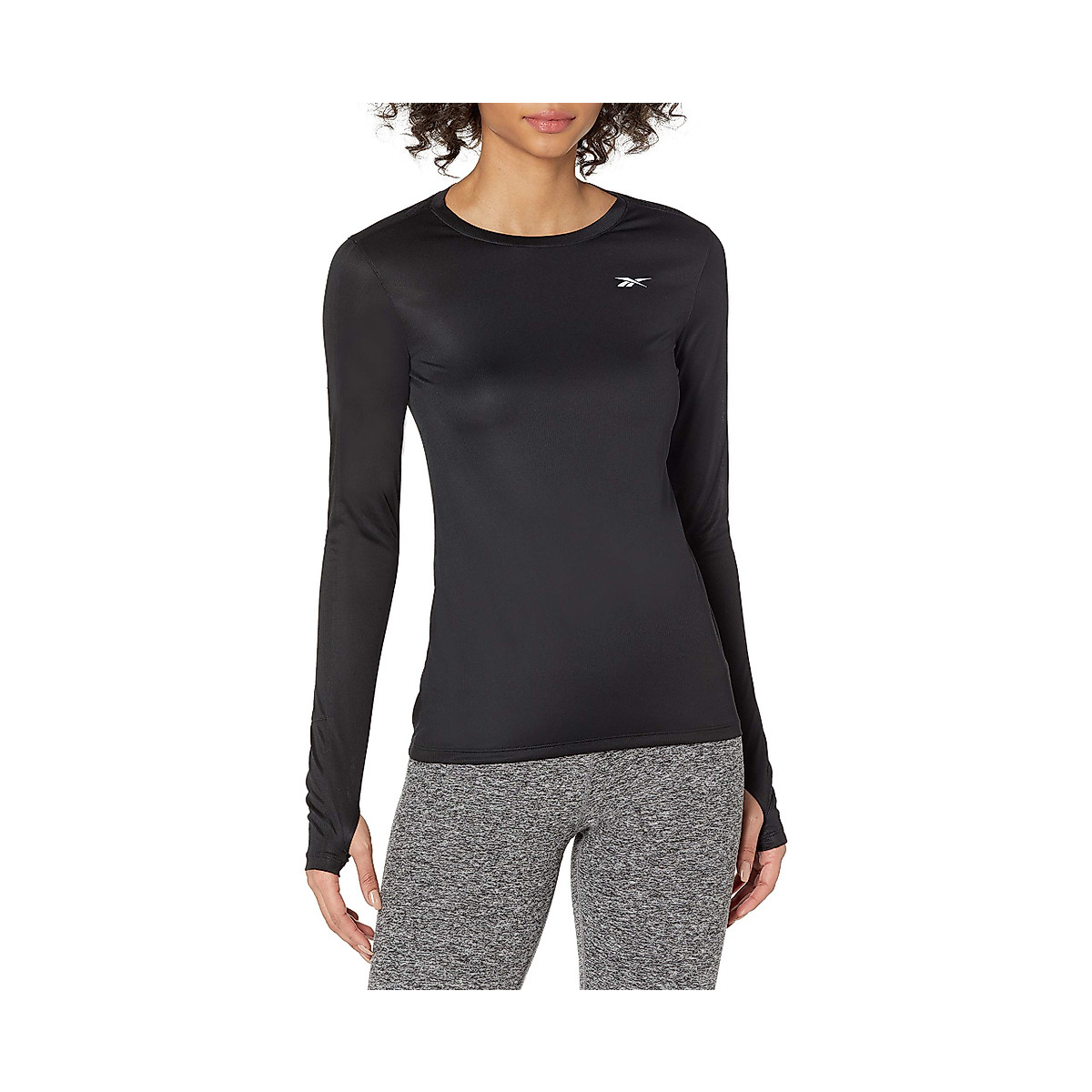 Reebok Running Essentials Long Sleeve Tee, Black, Medium