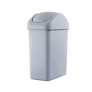 Trash Bin Trash Can Wastebasket Trash Can with Swing Lid, Compact Garbage Can for Bathroom, Bedroom,Office,Kitchen,Small Space Living Garbage Can Waste Bin (Color : OneColor, Size : 28.5x17x40cm)