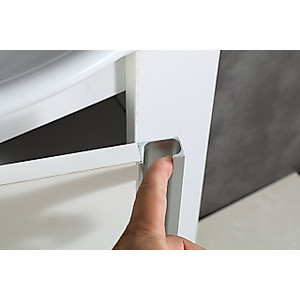 Fine Fixtures Compacto Small Bathroom Vanity Set with Sink -Wall-Mounted Cabinet- Sink top, and Mirror Included (White)