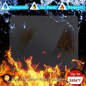 UBeesize Thickened 60x42 inch Under Grill Mat for Outdoor Grill, Fireproof Mat for Lawn, Smokers, Gas Grills, Deck and Patio,Fireplace Mat Fire Pit Mat,Oil-Proof Waterproof Non-Slip BBQ Protector
