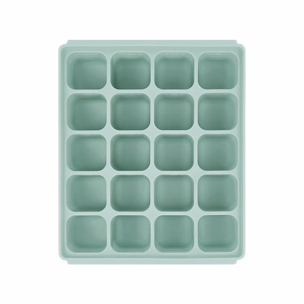 PETINUBE Silicone Freezer Tray, Baby Food Storage Cubes with Clip-On Lid, Freeze Baby Food, Soups, Purees, Ice, Easy and Safe Design, Made in Korea (20, Ocean Blue)