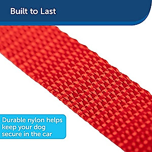 PetSafe Happy Ride Dog Zipline - Back Seat Leash, Great for Travel Red 72 IN