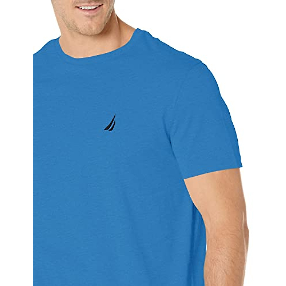 Nautica Men's Short Sleeve Crew Neck T-Shirt, Bright Cobalt Solid, Large
