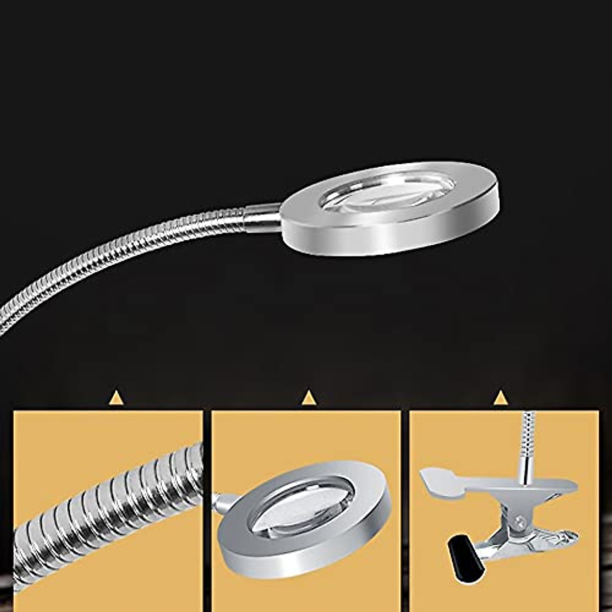 Clip On Light PARSMIC Desk Lamp Led Table Clamp for Microblading Permanent Makeup Tattoo Eye Protection USB Reading Light with Adjustable Arm 2 Light Modes Suitable for Skincare Beauty Salon Manicure