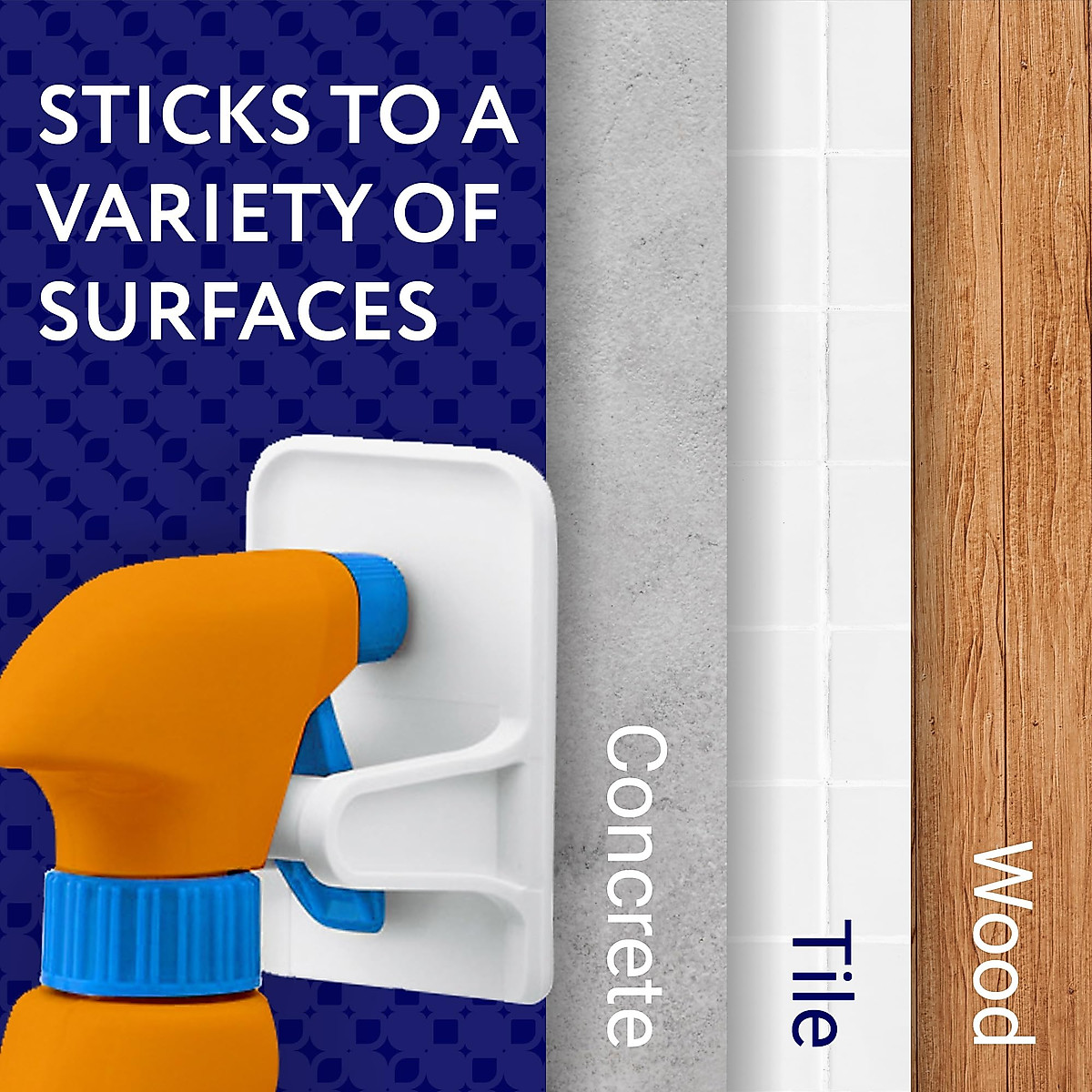 [6 Pack] Wall Mount Spray Bottle Holder to Create Storage Space - Easy to Install Spray Bottle Hanger - Strong Hold Spray Bottle Holder Wall Mount to a Variety of Surfaces - Spray Bottle Wall Holder