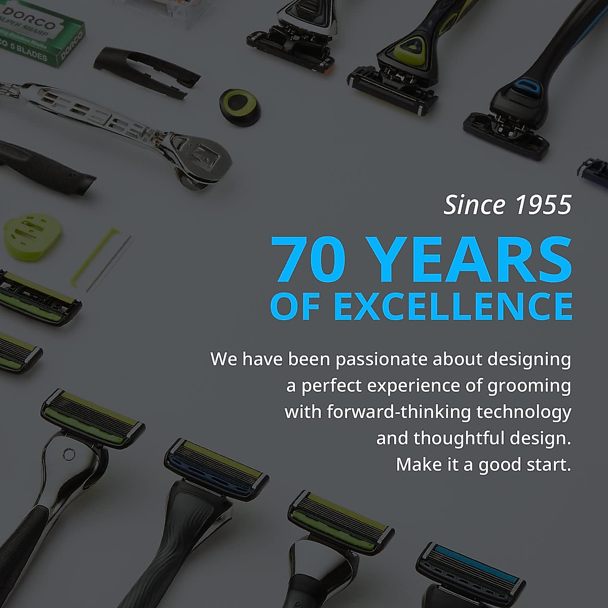 Dorco Pace 4 Pro - Four Blade Razor Shaving System - 16 Cartridges (No Handle)