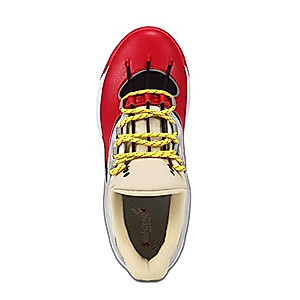 Men's Casual Walking Breathable Shoes,Fashion Lace up Shoes Non Slip Running Tennis Skate Sneakers for Women's Red 39