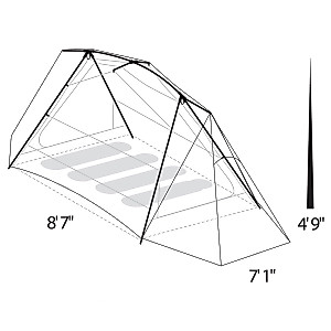 Eureka! Timberline SQ 4XT 4 Person, 3 Season Backpacking Tent
