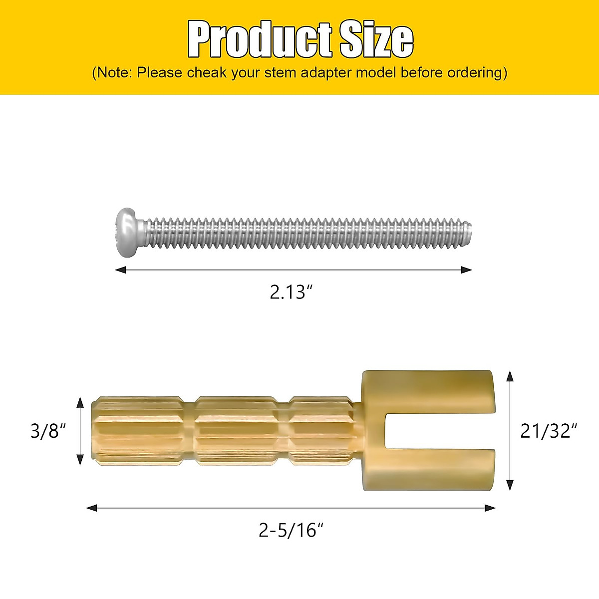 Stem Adapter Replacement for 970-0770 Plumbing Shower Handle Stem Extension Tub and Faucet Accessories Valve Extender Trim Repair Kit