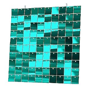 COKAOBE Shimmer Wall Backdrop Square Sequin Panel 1PCS (Emerald Green)