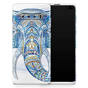 DesignSkinz Geometric Sacred Elephant Protective Vinyl Decal Wrap Skin Cover Compatible with The Samsung Galaxy S20 (Screen Trim & Back Glass Skin)