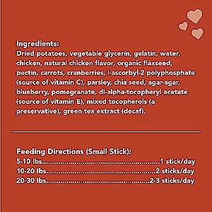 Get Naked Grain Free 1 Pouch 6.2 Oz Super Antioxidant Dental Chew Sticks, Small