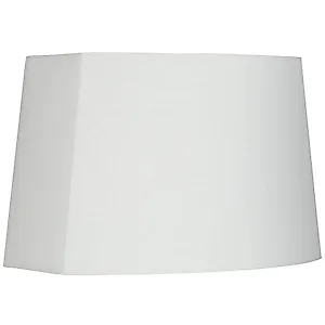 White Medium Modified Oval Lamp Shade 12.5" Wide and 10" Deep at Top x 15" Wide and 11" Deep at Bottom x 10" High (Spider) Replacement with Harp and Finial - Springcrest