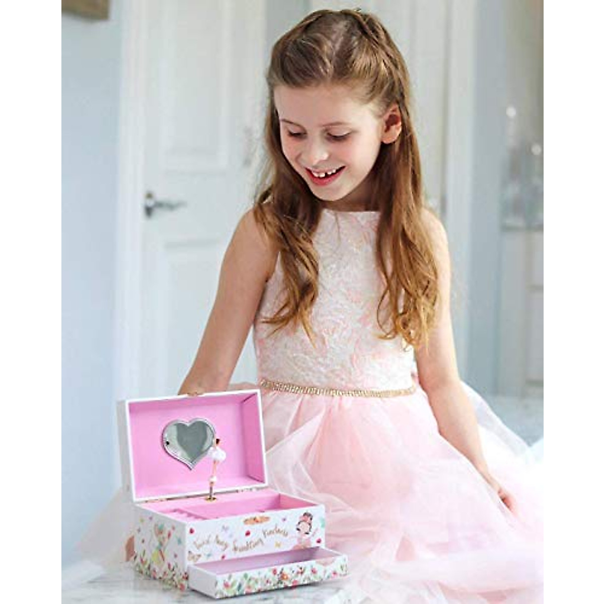 Memory Building Co. Ballerina Jewelry Box Set for Kids - Age 6+ Gifts