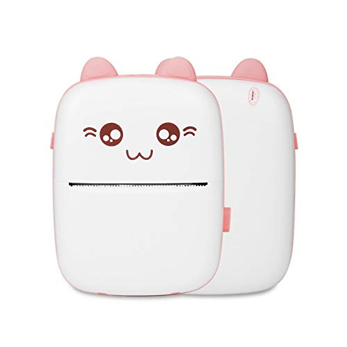 Naroote Mini Photo Printer, Plastic Material Photo Printer for Wireless High Resolution with Cute Appearance for Classroom for Learn(Pink)