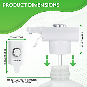 QooQuench Upgraded Automatic Drink Dispenser, Milk Dispenser For Fridge Gallon: USB Rechargeable, Easy to Clean, Leakproof Milk Jug Pump, Electric Tap For Juice & Beverage to Preserve Freshness Longer