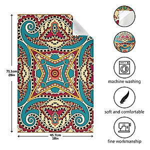 Floral Paisley Dish Towels for Kitchen Soft Tea Towel Set of 4 Absorbent Dishcloths Hand Towels for Drying Dish Cloths 28" x 18"