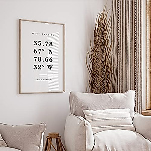 Dear Mapper West Raleigh United States View Abstract Road Modern Map Art Minimalist Painting Black and White Canvas Line Art Print Poster Art Line Paintings Home Decor (Set of 3 Unframed) (12x16inch)