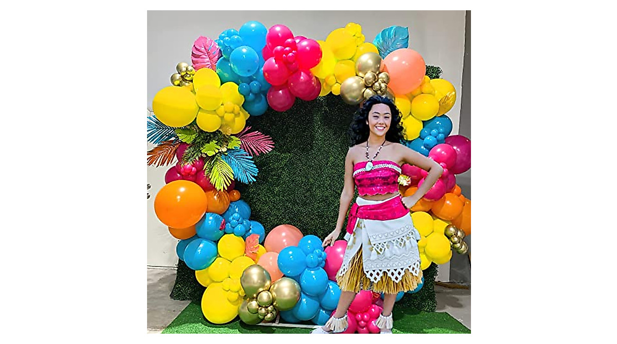 Tropical Balloon Garland Kit for Moana Birthday Parties