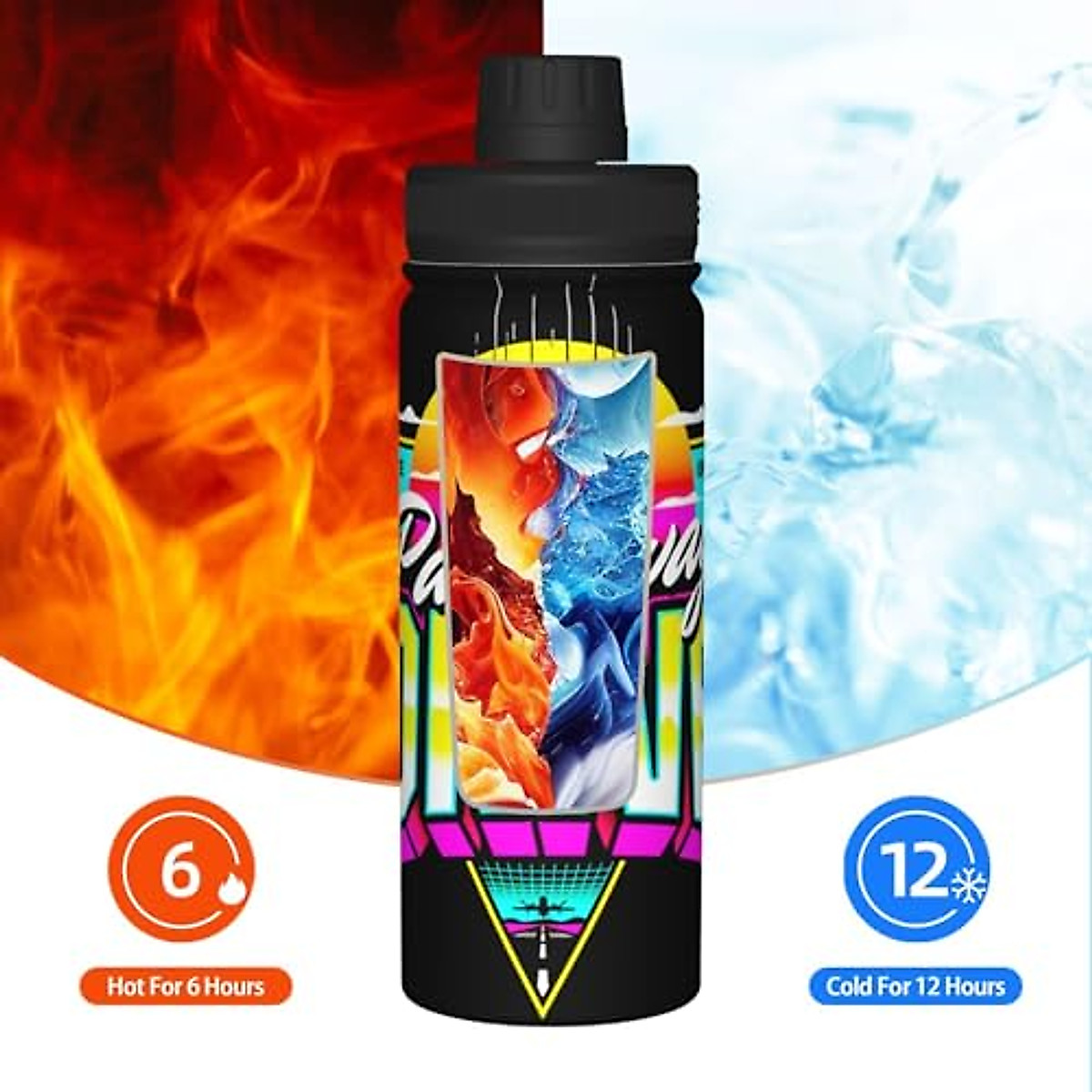 HIKTIEK Parkway Musics Drive Stainless Steel Insulated Tumbler Sports Water Bottle Hot and Cold Travel Cup 18oz