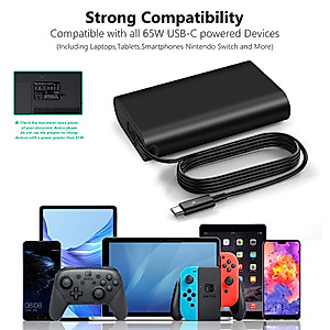 65W 45W USB-C Laptop Charger for Dell Vpro Vostro XPS 13 Chromebook & Latitude Series 5520 7420 7410 5420 5530 3420 e5430 e7430 3330 5570 7390 3410 5500 9315 9300 Type C Power Adapter