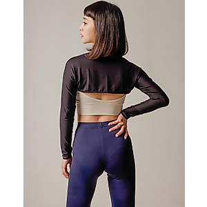 COOUV Summer Ice Silk Cooler UV-Resist UPF50+ Athletic Shawl Arm Sleeves Golf Sports Shrug Sun Protection Stretchy, Black, Medium