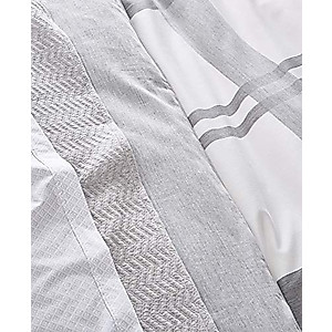 Lacoste Baseline Comforter Set, Full/Queen, Micro Chip/White