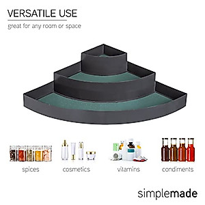 SIMPLEMADE 3-Tier Counter Corner Shelf Organizer - Corner Cabinet Organizer Shelf Spice Rack Counter Top Organizer for Kitchen, Bathroom and Office (Mint)
