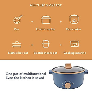 Haofy Household Electric Cooker, 2.5L Large Capacity 800W Electric Cooker for Dorm (US Plug 110V)
